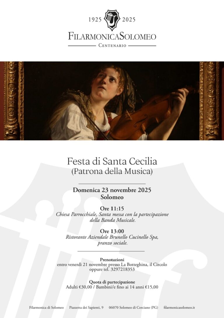 Feast of Saint Cecilia, Patron of Music – Solomeo Philharmonic